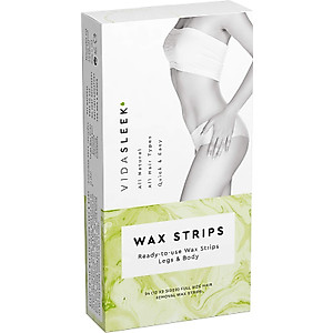 Hair Removal Wax Strips Legs + Body, 24 Count