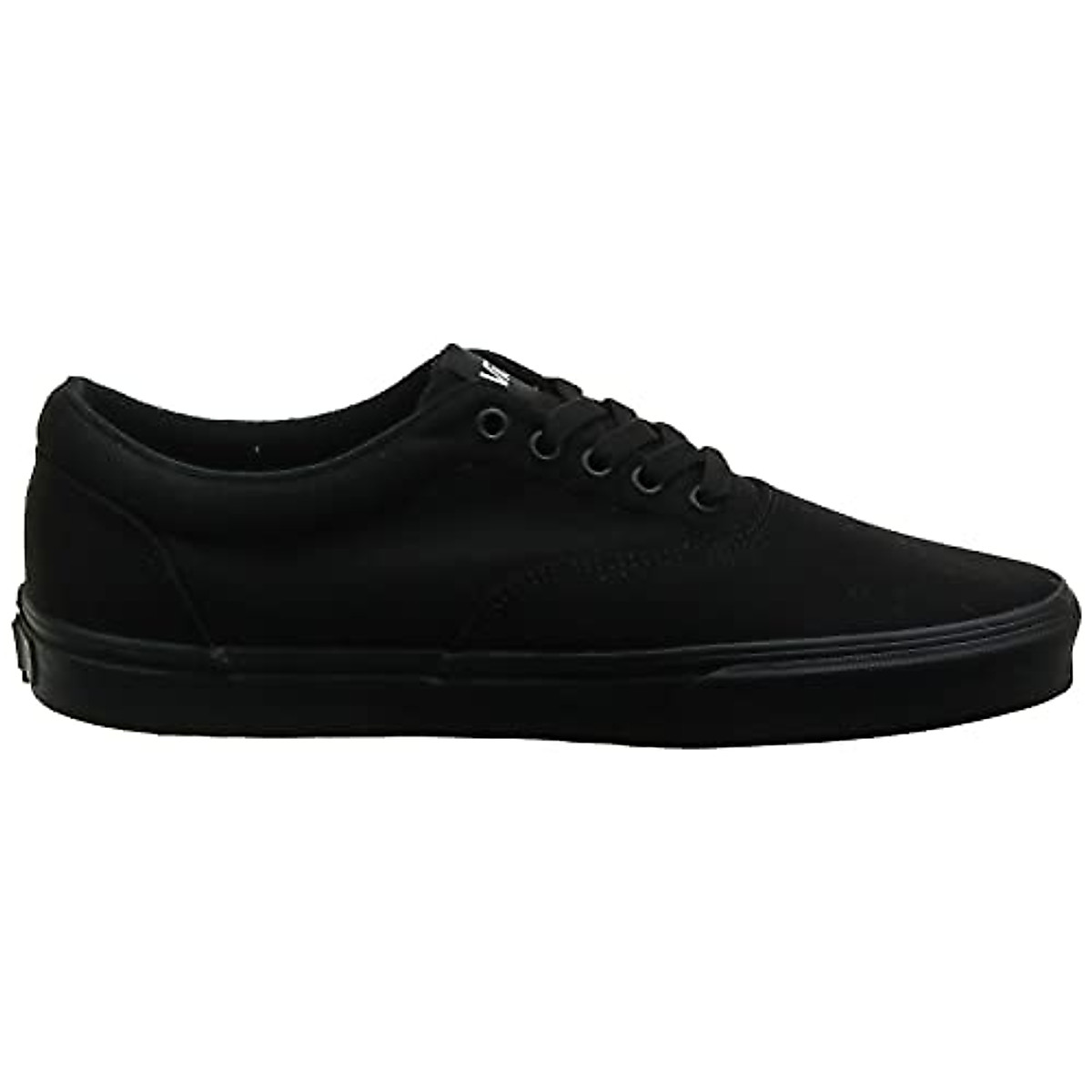 Vans Mens Authentic Canvas Sneakers Lace Up Casual Plimsolls Unisex Shoe - Black/Black - 12