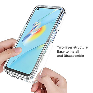 Pzwoxukhov Case for Oppo A54 4G CPH2239 Case Cover,high Transparency，Gradient Color,Anti-Drop Shock Absorption Case Black