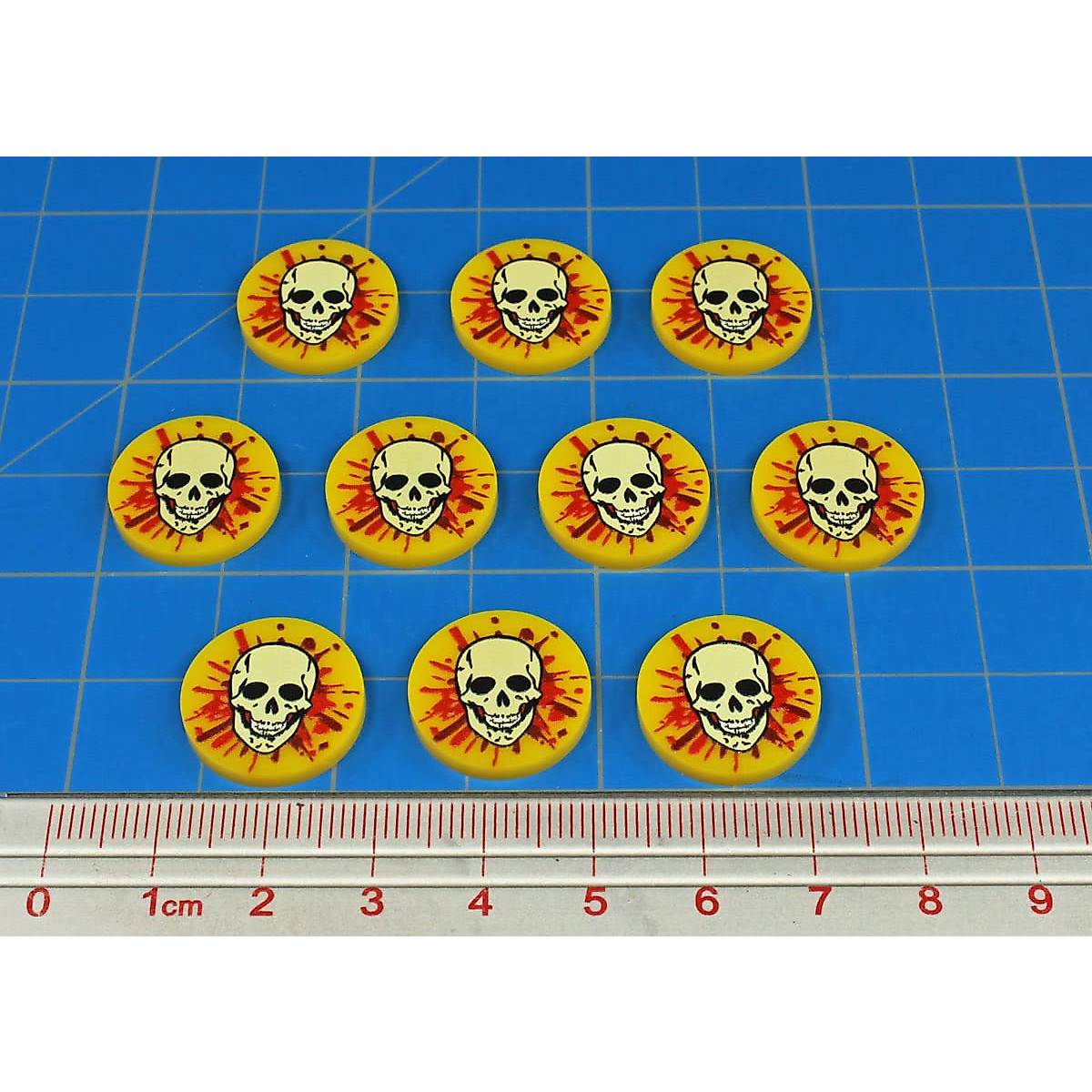 LITKO Dark Fantasy RPG Accessories Bloody Skull Game Piece Tokens Compatible with Mork Borg (10)
