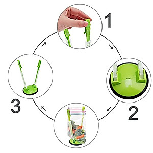 Ruibo Baggy Rack Holder for Food Prep Bag/Plastic Freezer Bag/Ziplock Bag Holder Stand, Meal Planning/prep Bag Holders,4 Pack/4pcs