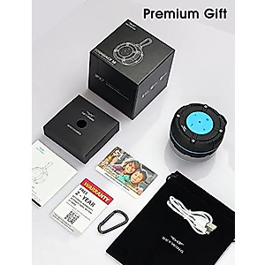 SKYWING Soundace S8 5W Shower Speaker Waterproof IPX7 Bluetooth Speaker with Suction Cup & Hook, Premium Portable Wireless Speaker for iPhone Phone Tablet Shower Beach Pool