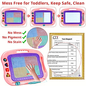 Wellchild Magnetic Drawing Board,Toddler Toys for Girls Boys 3 Year Old Gifts,Magnetic Doodle Board for Kids,Large Etch Magnet Sketch Doodle Pad Christmas Easter Valentines Day Gifts for Kids