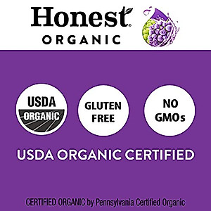 Honest Kids Goodness Grapeness, Grape Organic Fruit Juice Drink, 6.75 fl oz (32 Pack)