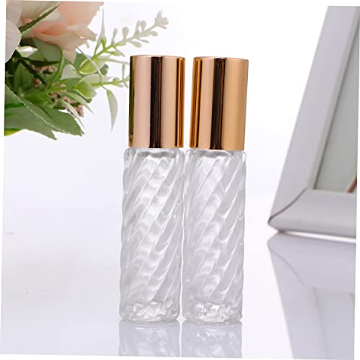 FOMIYES Perfum 10pcs Perfume Mini Lip Gloss Roller Bottle Refillable Container Perfume Roller Bottles Rolling Balls Roll-on Bottles Essential Oil Essential Oil Bottle Multifunction
