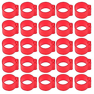 balacoo Duck Leg Rings 100pcs 10mm Racing Pigeon Leg Rings Bird Rings Leg Bands for Pigeon Parrot Finch Canary Hatch Poultry Rings Red Hen Leg Bands