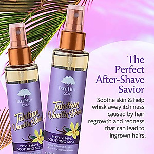 Tree Hut Bare Tahitian Vanilla Post Shave Mist, 4.8 fl oz, After Shave Spray, Soothe & Smooth Against Razor Bumps & Ingrown Hairs, For All Skin Types
