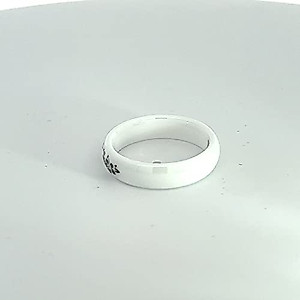 One Moment In Time J128 Sizes 8 Heavenly Flower White Ceramic Choose The Right Ring (8) Mormon LDS CTR