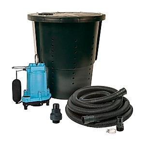 Little Giant CS-SS 115-Volt, 1/3 HP, 3000 GPH Pre-Packaged Automatic Crawl Space Sump System with 20-Ft. Cord, Blue/Black, 14940655