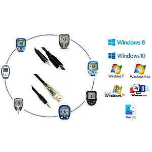 EZSync USB Data Cable Compatible for Bayer Ascensia Diabetes Glucose metes: Breeze2, Contour, Contour Next EZ and Didget, Clear, EZSync001D