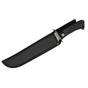 SZCO Supplies 15" Outdoor Survival Silver Tech Bowie Blade Knife, 211515-SL