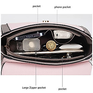 MKF Collection Satchel Bag for Women, Vegan leather Shoulder bag top handle Crossbody handbag Purse