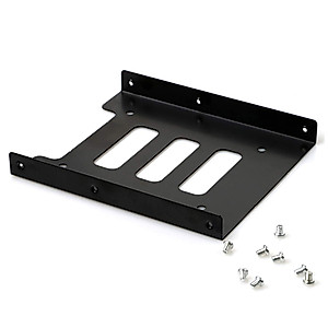 SAISN HDD SSD Mounting Bracket 2.5 to 3.5 Adapter Hard Drive Holder (Single Drive, Pack of 2)