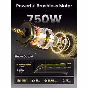 Heybike Electric Bike for Adults,750W Peak Brushless Motor,up to 40Miles,22mph Max Speed Electric Mountain Bike,480WH Removable Battery Ebike,27.5'' Tires, 7-Speed and Front Suspension