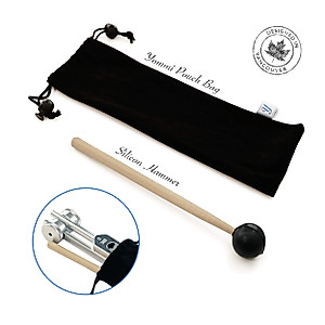 YOMMI 128 Hz Tuning Fork Medical Healing Instrument - Aluminum Sensory Tuning Forks for Healing Chakra Set - Soft Bag Human Biofield Diapason Therapy, Stress Reliever, 256 Hz