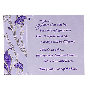 DaySpring Religious Sympathy Card (Purple Floral)
