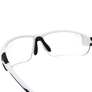 Global Vision Hercules 7 24-Hour Auto-Darkening Clear to Smoke Lens Transitional Safety Sunglasses Glasses Photochromic (White)