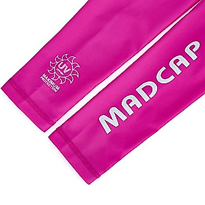 MADCAP Girls Rash Guard Long Sleeve Swimwear Swim Surf Shirt Top UV Sun Protection for Toddler and Teen Girls 4-16 Years Old (Dark Pink, X-Large / 16)