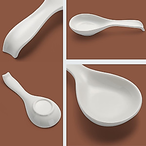 Ceramic Spoon Rests for Kitchen Spoon Rest for Stove Top Countertop Utensil Rest Ladle Spoon Holder for Cooking Home Decor