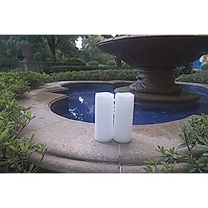 Outdoor Waterproof Flameless LED Pillar Candles with Timer Battery Operated Plastic Large Decorative Electric Candle Lights for Halloween Christmas Wedding Party Centerpiece Decoration 2 Pack 3"x7"