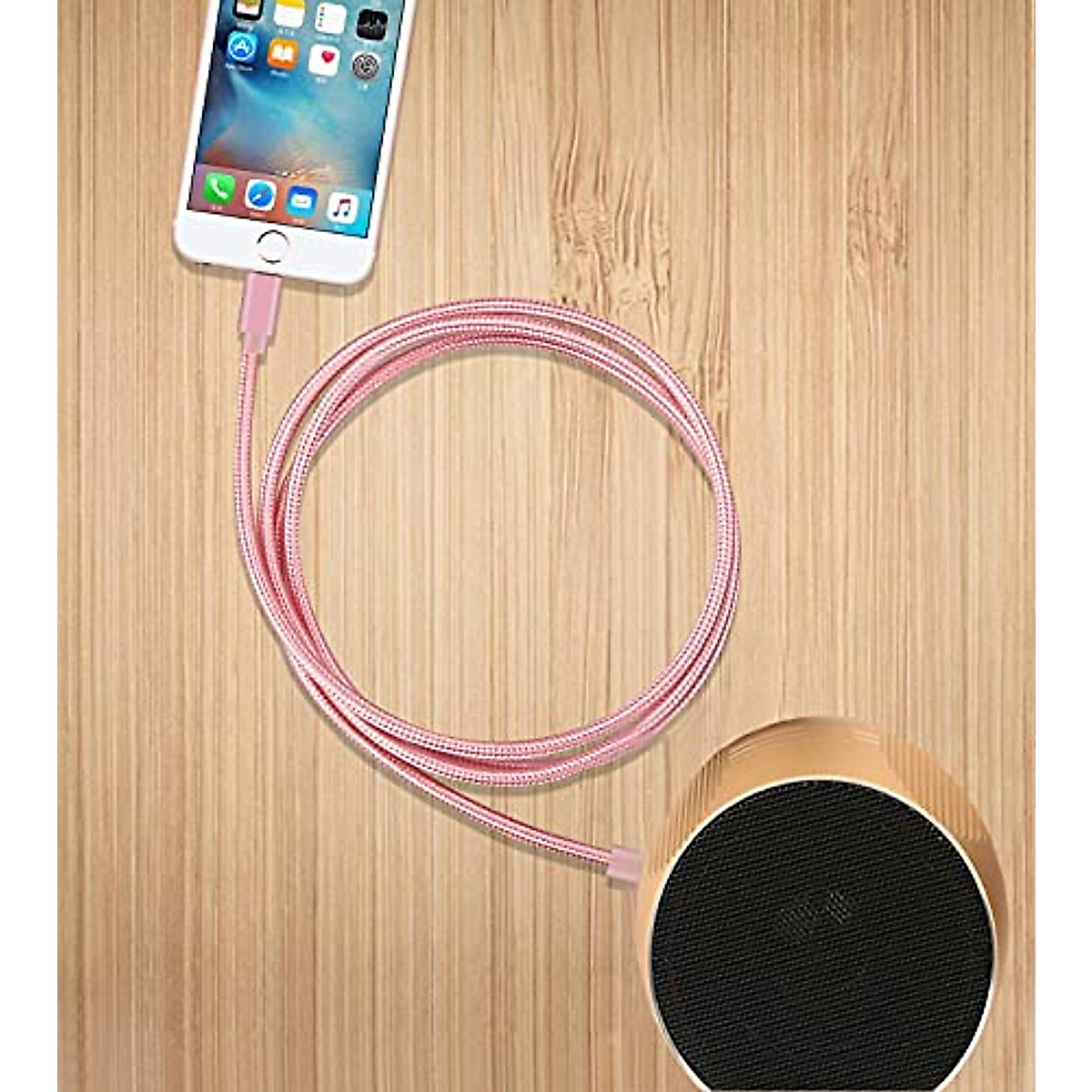 Aux Cord for iPhone, Lightning to 3.5mm Audio Nylon Braided Cable for iPhone 12 11 XS XR X 8 7 6 iPad iPod to Car/Home Stereo/Headphone/Speaker, Apple MFi Certified Headphone Jack Adapter