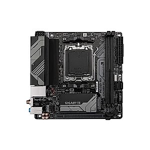 GIGABYTE A620I AX (AM5/ LGA 1718/ AMD/ A620/ Mini-ITX/ 5-Year Warranty/ DDR5/ Single M.2/ PCIe 4.0/ USB 3.2 Gen1 Type-C/Realtek Wi-Fi 6E/ Realtek 2.5GbE/ Q-Flash Plus/PCIe EZ-Latch/Motherboard)