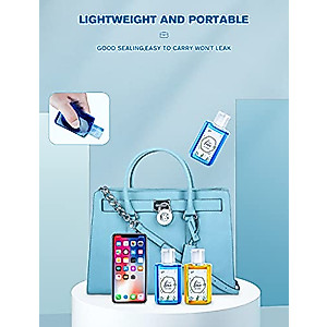 OceanTeda 2oz Empty Hand Sanitizer Travel Size Bottles 50pcs, Plastic Mini Clear Refillable Flip-Top for Hand Sanitizer Shampoo Baby Shower Containers