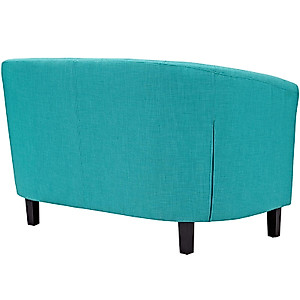 Modway Prospect Upholstered Contemporary Modern Loveseat In Pure Water