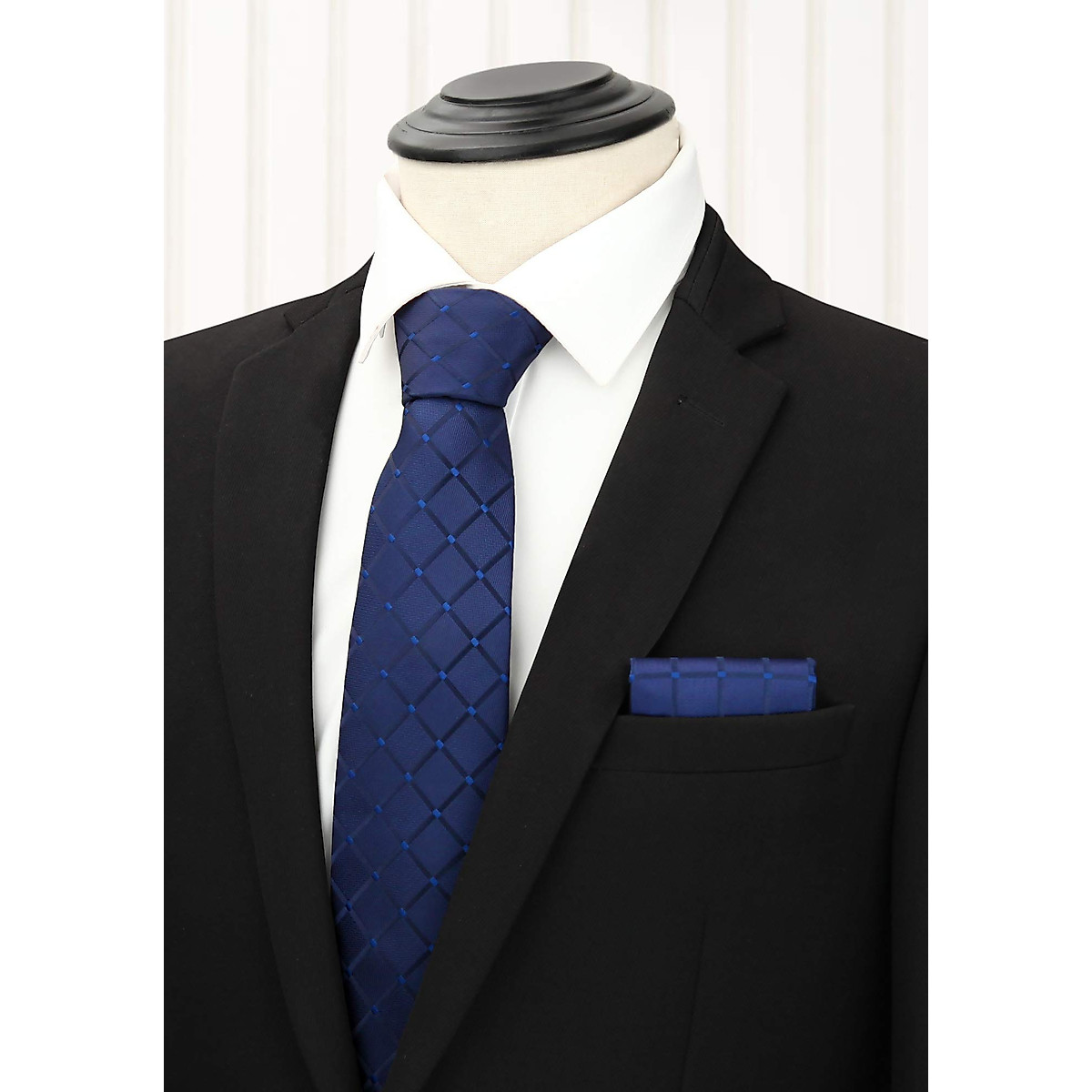 HISDERN Lot 3 PCS Classic Men's Tie Set Necktie & Pocket Square Elegant Neck Ties Collection,T3-10,One Size