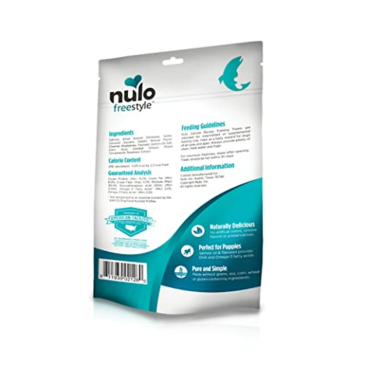Nulo Puppy & Adult Freestyle Trainers Dog Treats: Healthy Gluten Free Low Calorie Grain Free Dog Training Rewards - Salmon Recipe - 4 Oz Bag