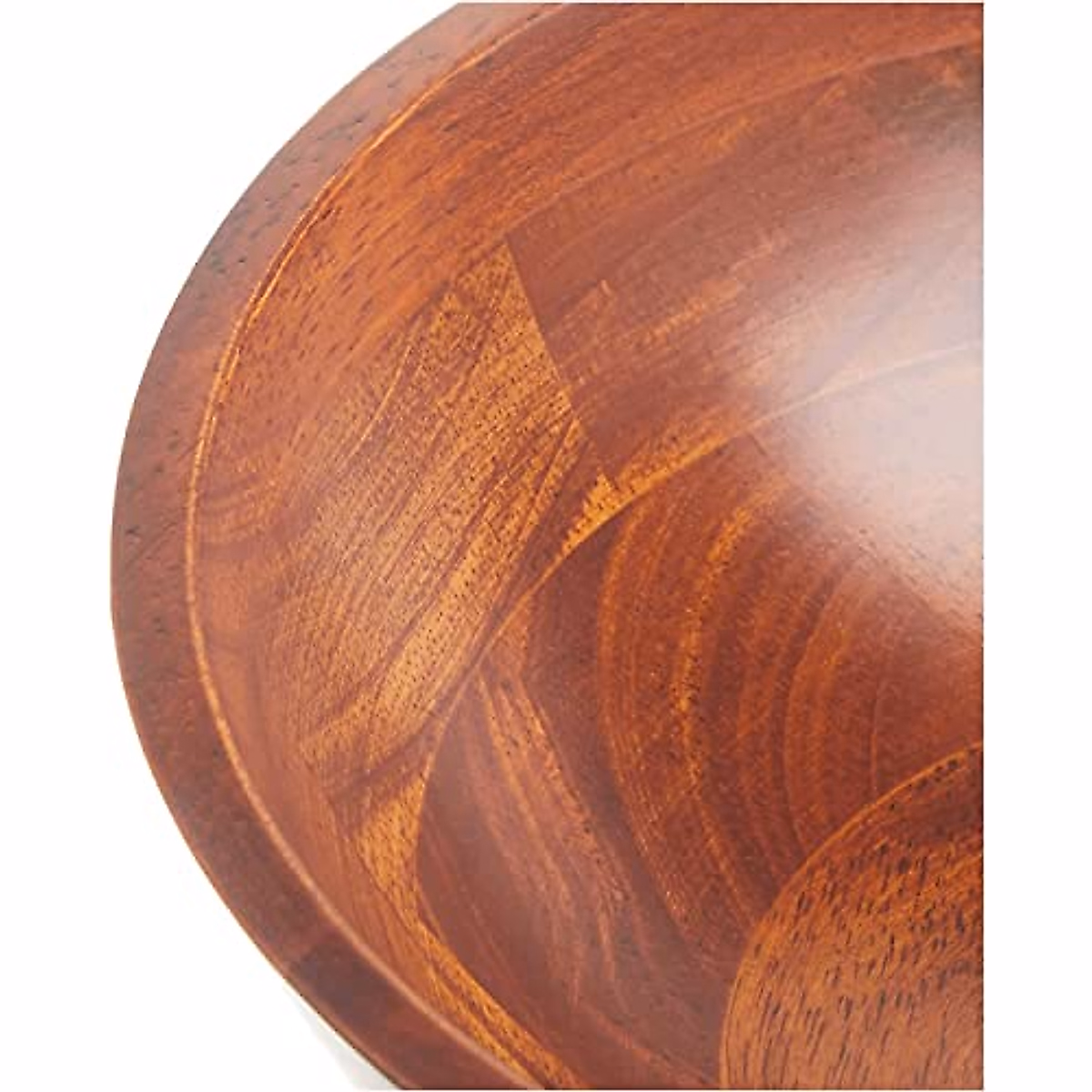 Lipper International Cherry Finished Wavy Rim Beechwood Serving Bowl for Fruits or Salads, Matte, Small, 7.5" x 7.25" x 3", Single Bowl, 30.43Fl oz