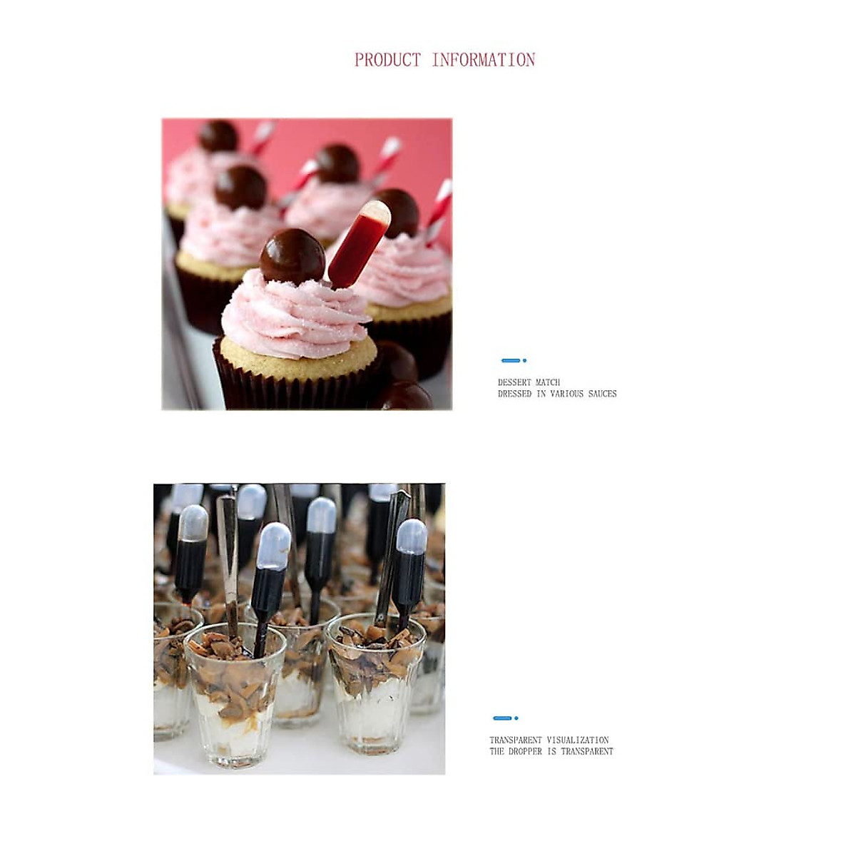 120Pcs 4ml Cupcake Pipettes, Dessert Pipettes Cupcake Strawberry Infuser Tubes Pipette Baking Shot Tubes for Liquor Strawberry Cupcake Injector Tube Shots for Alcohol Infused Tubes Mini Pipettes