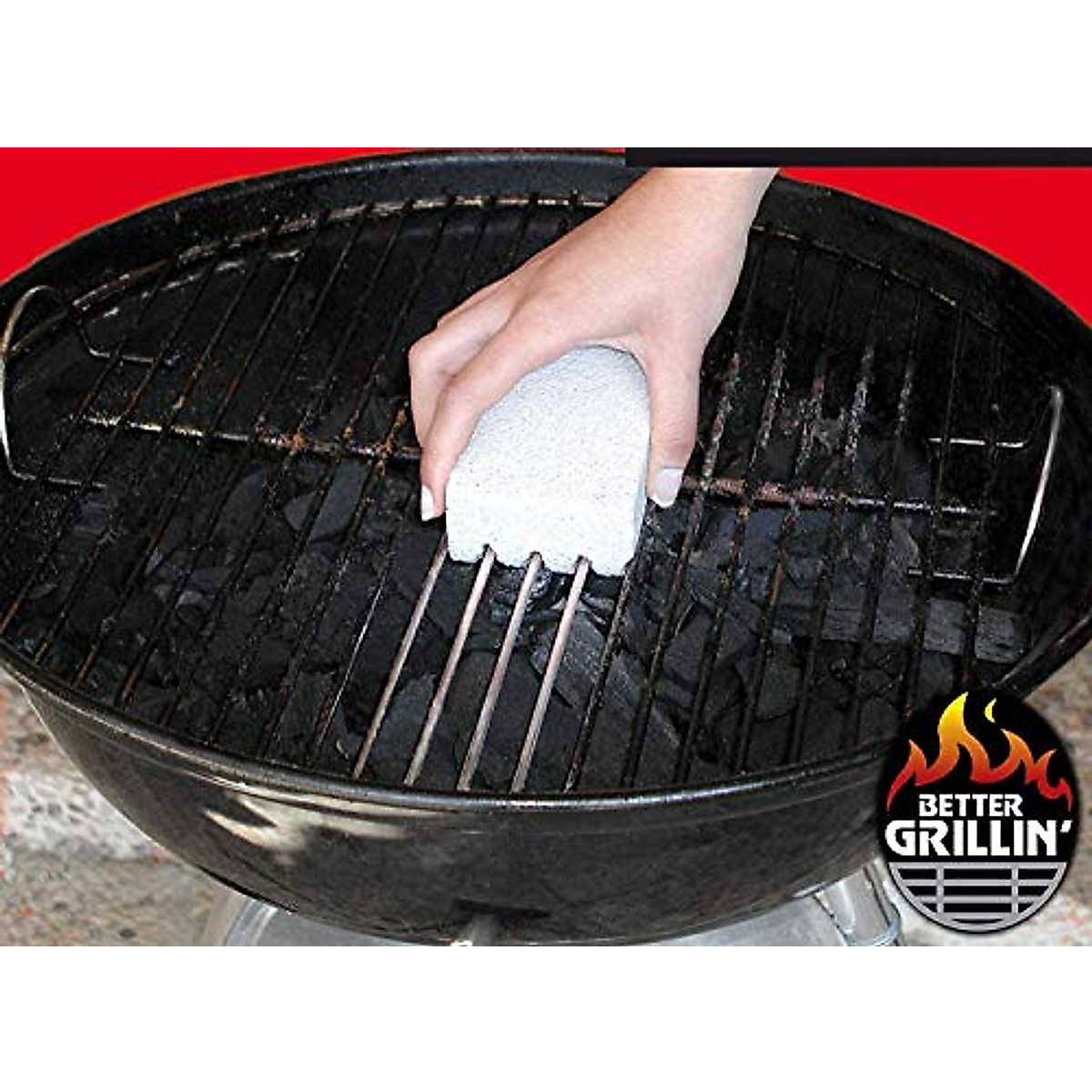 Better Grillin Barbecue Grill Scrubbing Stone, BBQ Grill Brick Cleaner, Griddle Stone Cleaning Block, BBQ Tools, Cleaning Block for Barbeque Grill, Grill Tools for Outdoor Grill, 2 Count (23821)