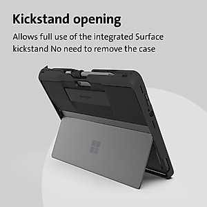 Kensington Blackbelt Rugged Case for Surface Pro 8 (13"), Military-Grade Protection, with Pen Holder - Black (K97581WW)