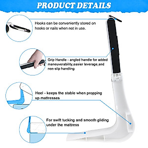 Mattress Lifting Tool Ergonomic Under Mattress Elevator For Changing Sheets Effortless Bed Making Simple Operate Mattress Lifting Tool Effortless Bed Making Ergonomic Mattress Lifter Easy Bed