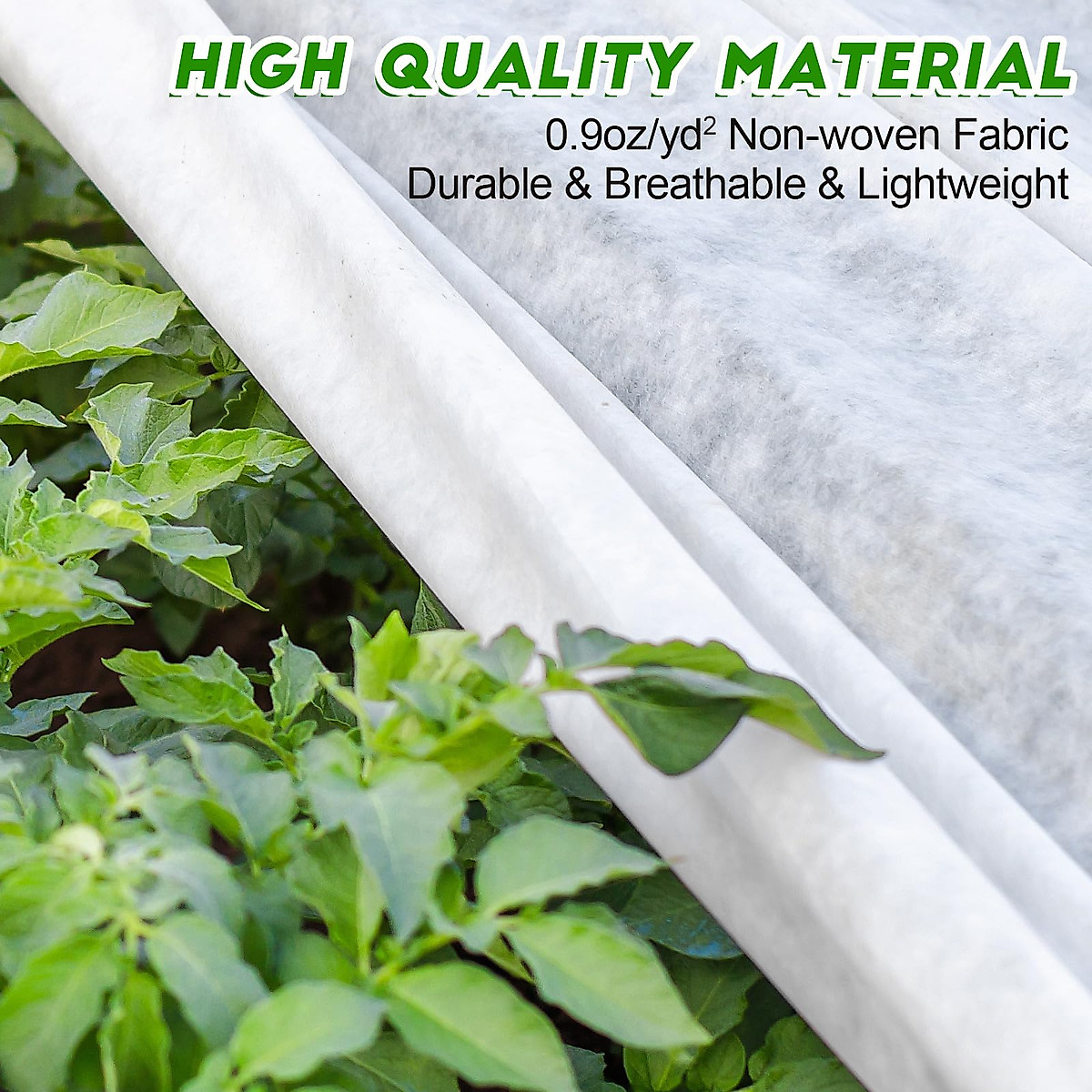 Windyun 4 Pack Plant Covers Freeze Protection Frost Cloth Thick Frost Blankets Floating Row Cover Plant Cover for Winter Cold Weather Outdoor Garden Plants Frost Snow Protection(White, 7 x 25 ft)