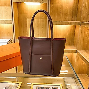 Leather for Handbags Fashion Women Artificial Leather Solid Color Zipper Phone Bag Shoulder Large Tote Bags for Women