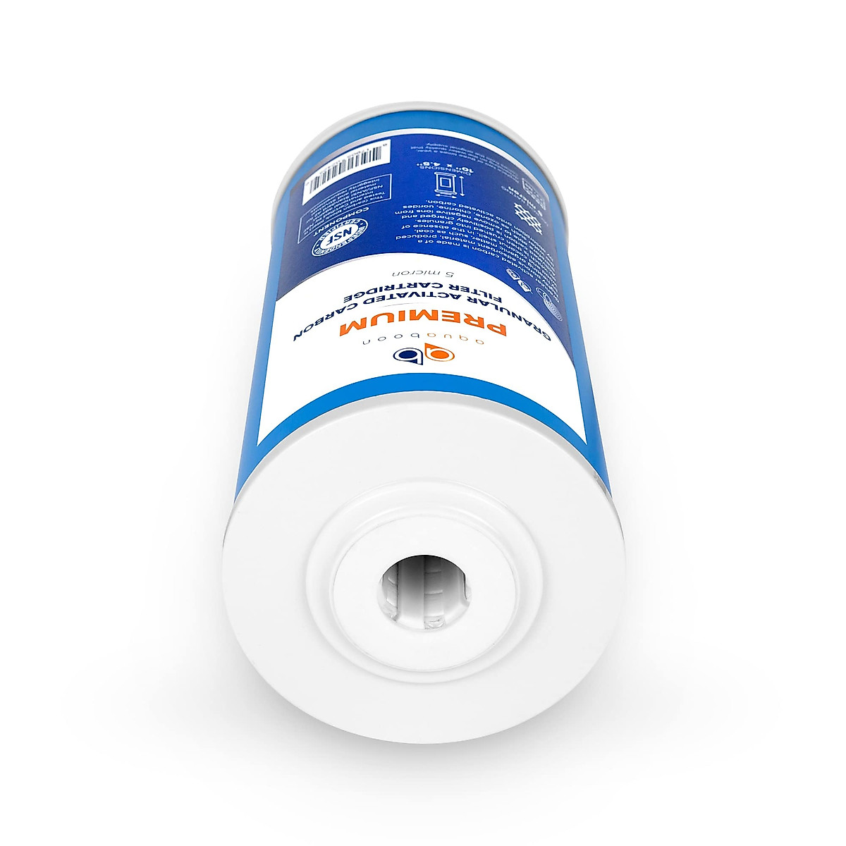 Aquaboon Premium 5 Micron 10" x 4.5" Whole House Coconut Shell Granular Activated Carbon (GAC) Water Filter Replacement Cartridge 10-Pack