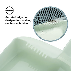 3 Pcs Small Hand Rubber Broom and Dustpan Set,Mini Dustpan and Brush Set with Soft Dust Brush,dust Pans with Brush for Sofa,Floor,Car, Desk, Keyboard…