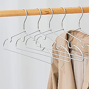 Aluminum Metal Hangers ,10 Pack Strong Heavy Duty Hanger for Shirt,Coat Suit,Lightweight Ultra Thin Space Saving Hangers