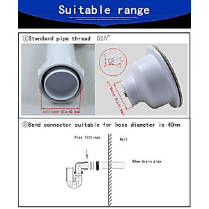Talea Double Kitchen Sinks Drain Pipe Kit Drain Pipe Rear Hard Tube