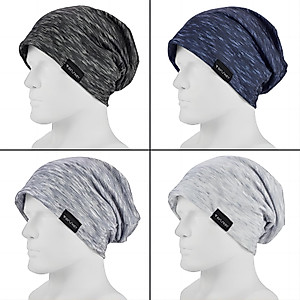 EINSKEY Cotton Slouchy Beanie Hat for Men/Women, Lightweight Oversize Large Thin Skull Cap Chemo Cap Night Sleeping Cap