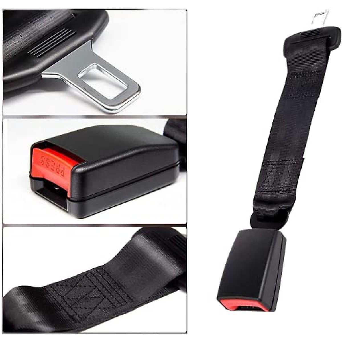 2 PCS Most Model Accessories Polyester Extension Comfortable and Convenient for Car Seats Universal，Ships from the US (9.0 Inch)