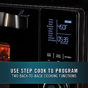 Calphalon Air Fryer Oven, 11-in-1 Toaster Oven Air Fryer Combo, Cool Touch Exterior, 26.4 QT/25 L, Fits 12" Pizza, Stainless Steel