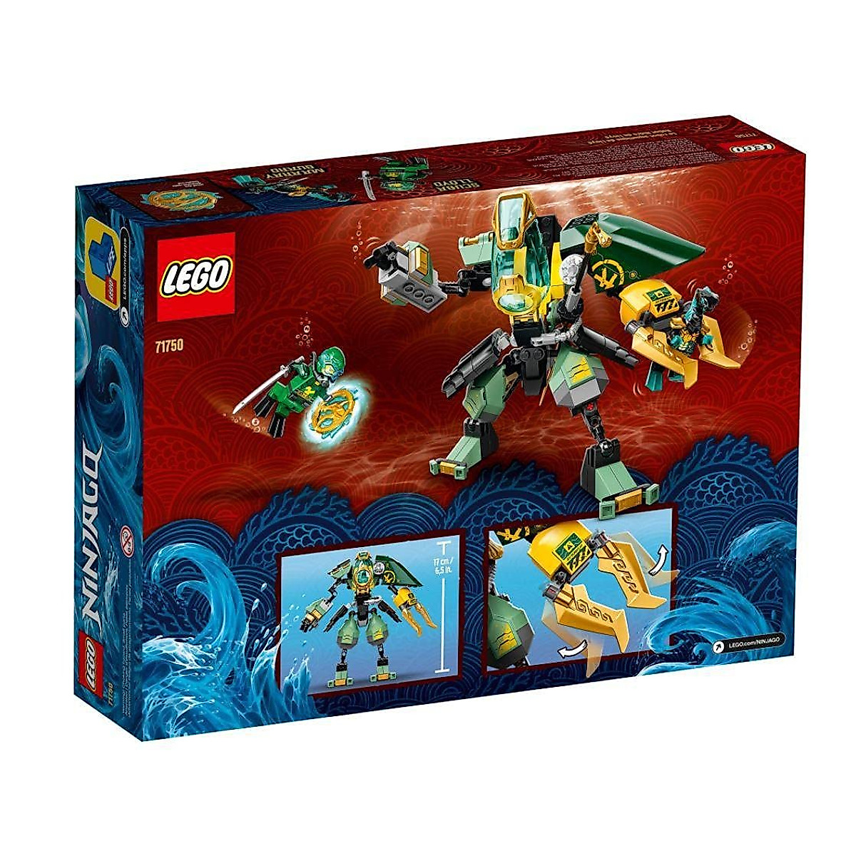 LEGO NINJAGO Lloyd’s Hydro Mech 71750 Building Kit, Underwater Playset with NINJAGO Lloyd and Mech; Role-Play Action for Boys and Girls Ages 7 and Up