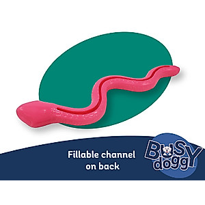 Busy Doggy Snake Treat Dispenser Toy, Interactive Dog Toy, Dog Enrichment Toy with Squeaker