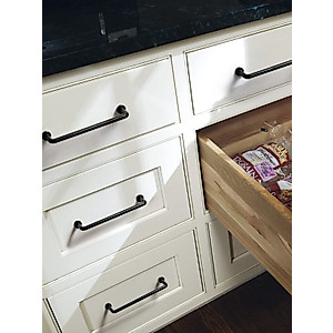 JIASENBAO Black Cabinet Bar Pulls 5" Hole Center 5 Pack Classic Modern Matte Drawer Handles Kitchen Cupboard Bathroom Dresser Cabinet Hardware