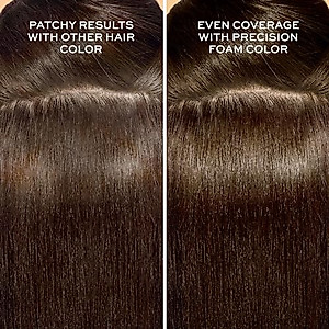 John Frieda Precision Foam Colour, Deep Brown Black 3N, Full-coverage Hair Color Kit, Anti-Fade Gray Coverage, Deep Color Saturation Hair Dye, 1 Application