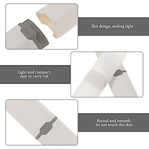 SUPVOX Portable Toothbrush Case Box Travel Capsule Oran Denture Care Container Travel Women Men 2pcs White and Clear