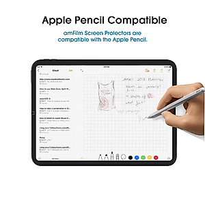 amFilm Glass Screen Protector for iPad Mini 6 (2021), 9H, Apple Pencil 2nd Compatible, Tempered Glass, 2 Pack